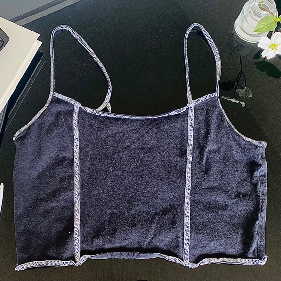 PacSun | Tops | Black And White Stretch Crop Tank | Poshmark